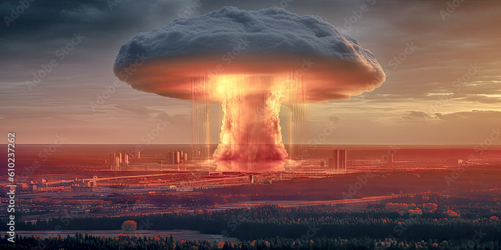 Fictional Illustration of a Nuclear Explosion Wallpaper Background ...
