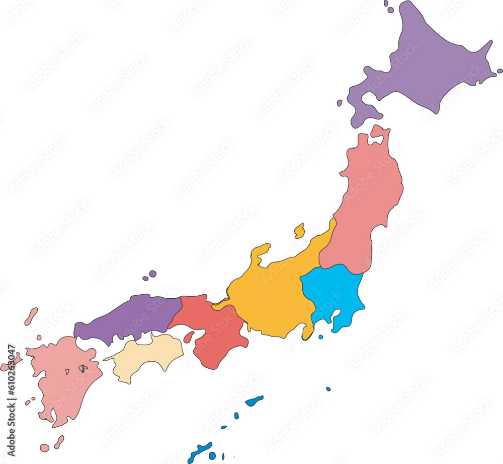 Japan area map country of japan, map of japan area maps vector ...