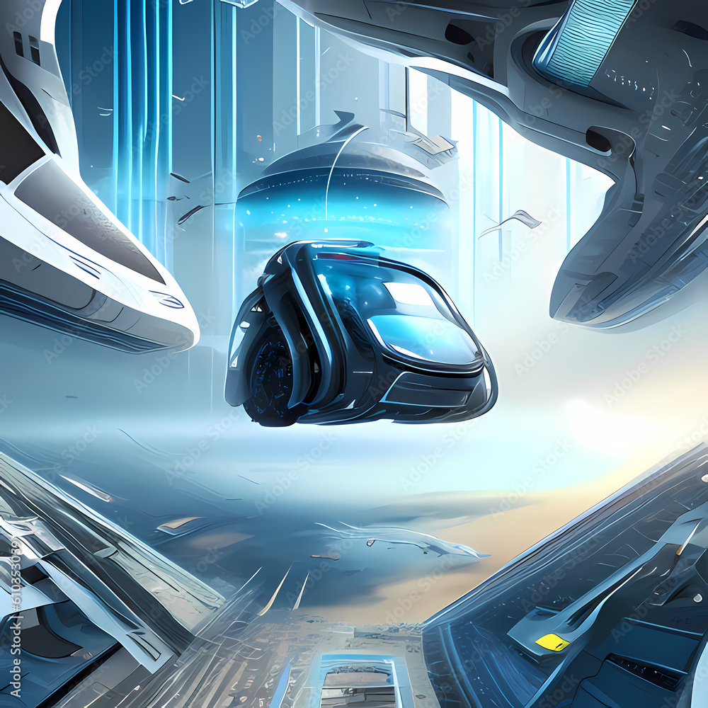 An awe-inspiring image that envisions the future of technology with a ...