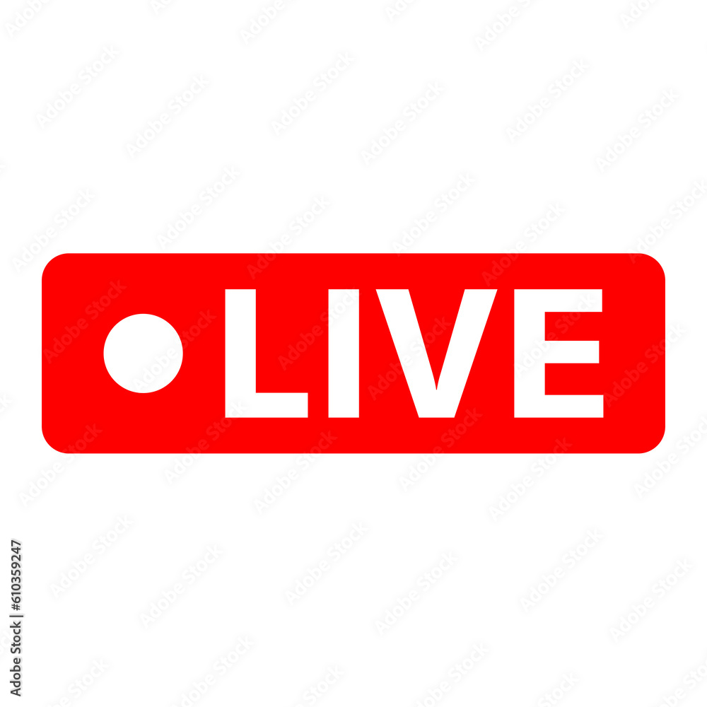Ilustración de Stock live streaming symbol, Red Transparent Lower Third ...