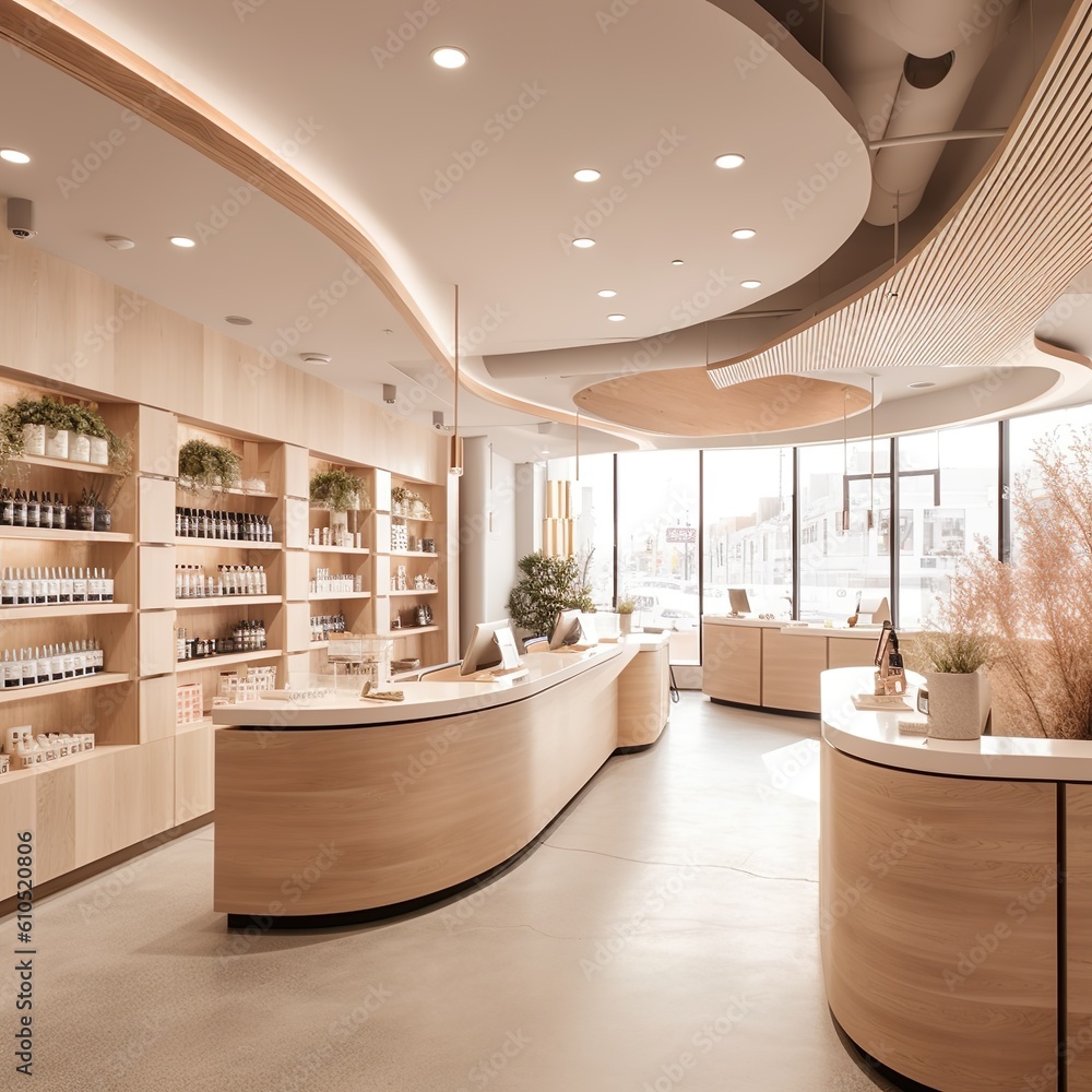 Retail store layout, clean modern, tall ceilings and great lighting ...