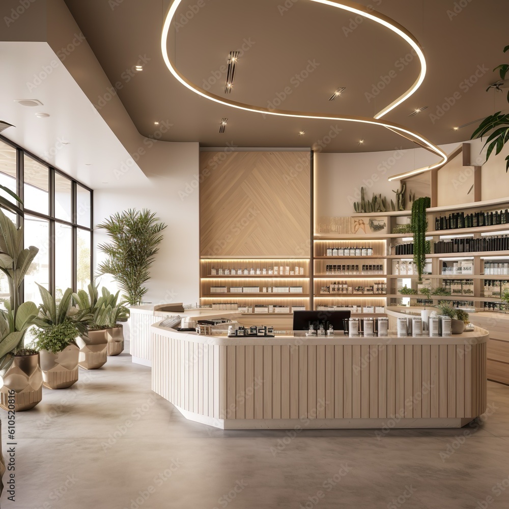 Retail store layout, clean modern, tall ceilings and great lighting ...