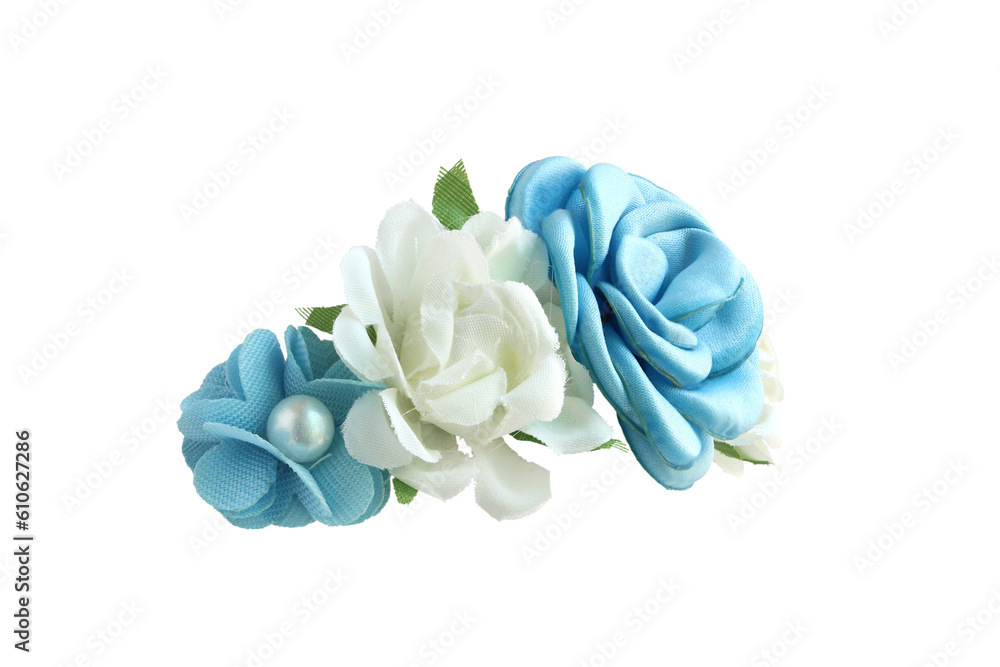 Light Blue Rose Flower Crown Side View isolated on white background ...