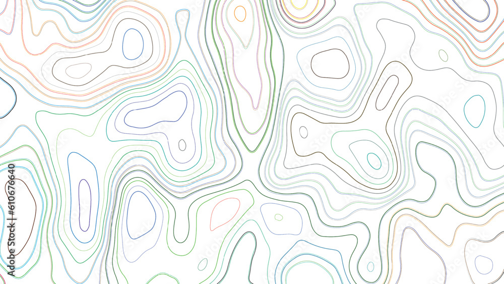 Abstract topographic contour in lines and contours. Geographic mountain ...