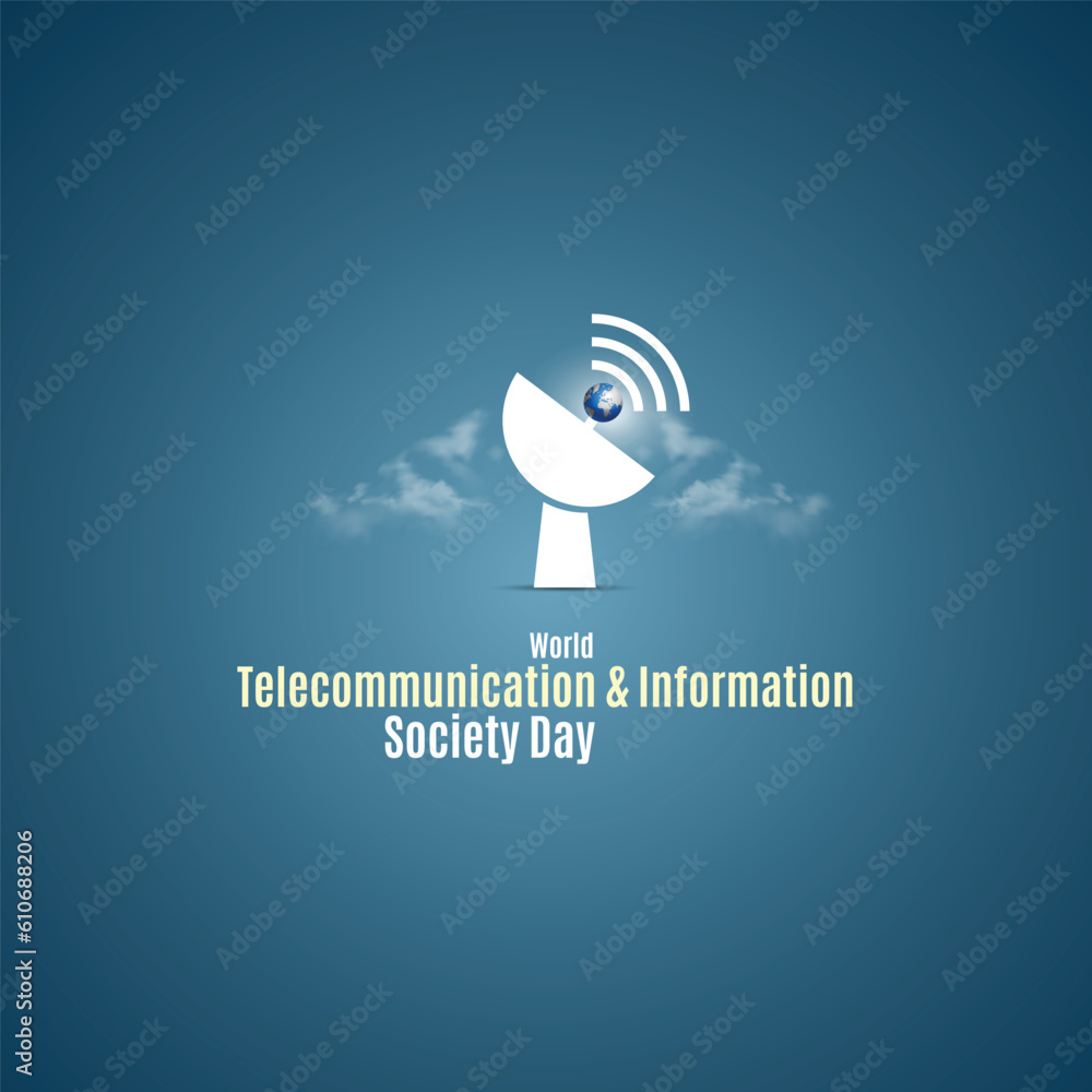 World telecommunication and information society day. Mobile or internet ...
