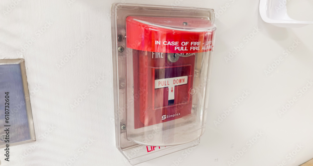 Fire alarm symbolizes safety, emergency preparedness, early warning ...