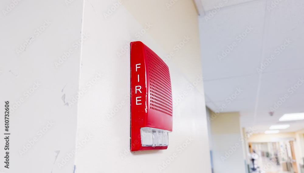 Fire alarm symbolizes safety, emergency preparedness, early warning ...