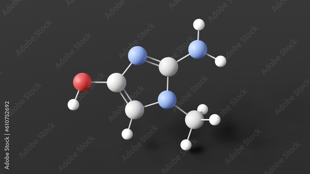 creatinine molecule, molecular structure, creatine breakdown product ...