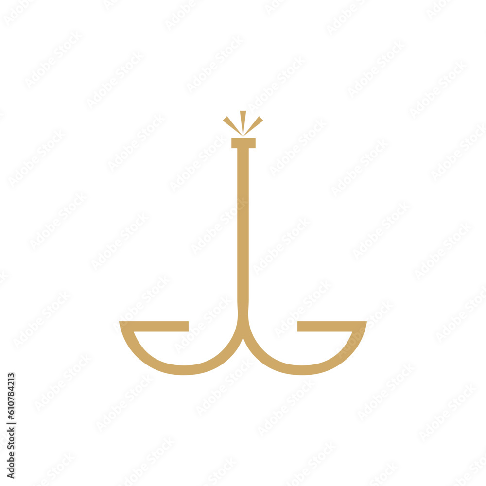 Letter JJ jewelry fashion elegance royal simple minimal logo design ...