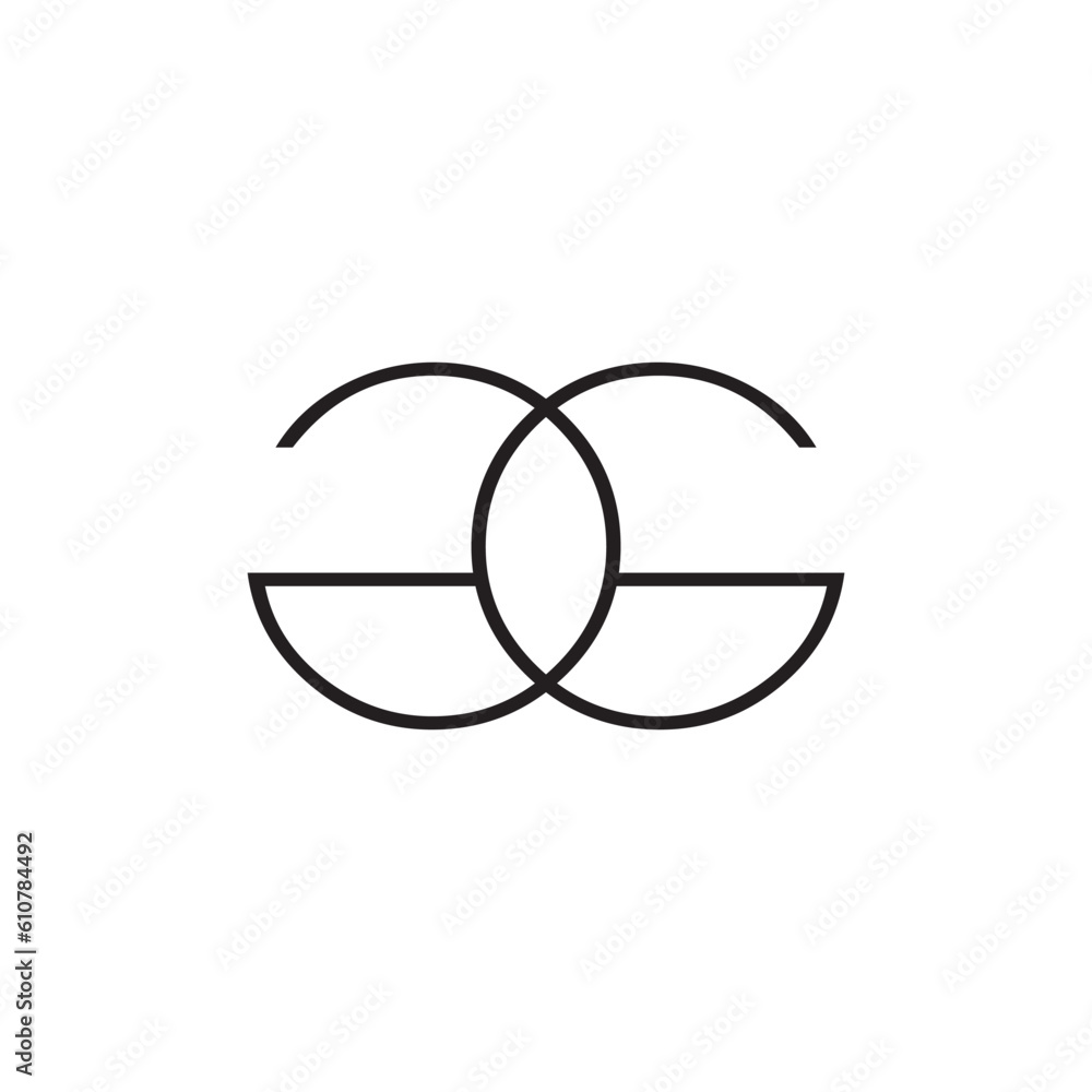 Letter GG logo design related brand editable Stock Vector | Adobe Stock