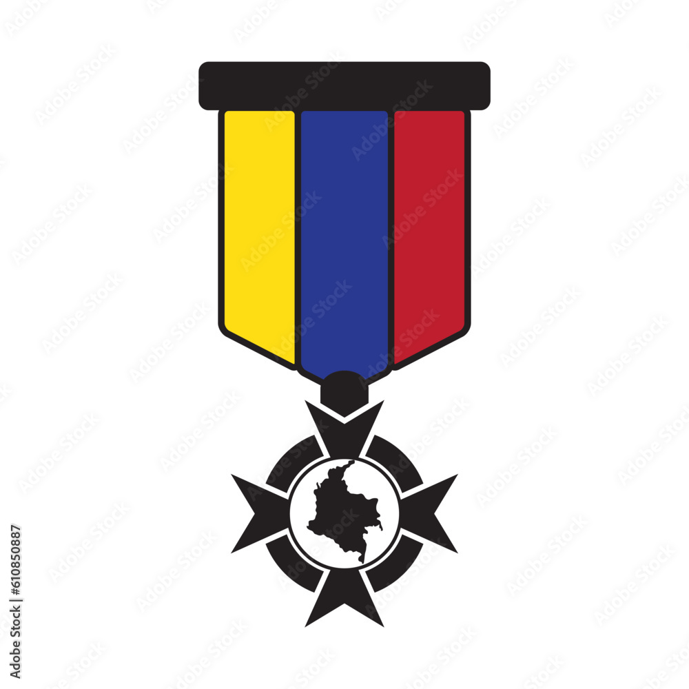 independencia de colombia icon, emblem vector illustration, millitary ...
