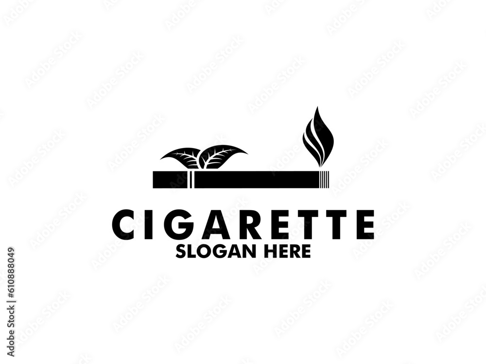 Cigarette logo with Pipe, Tobacco, logo vector . Premium cigar smoke ...