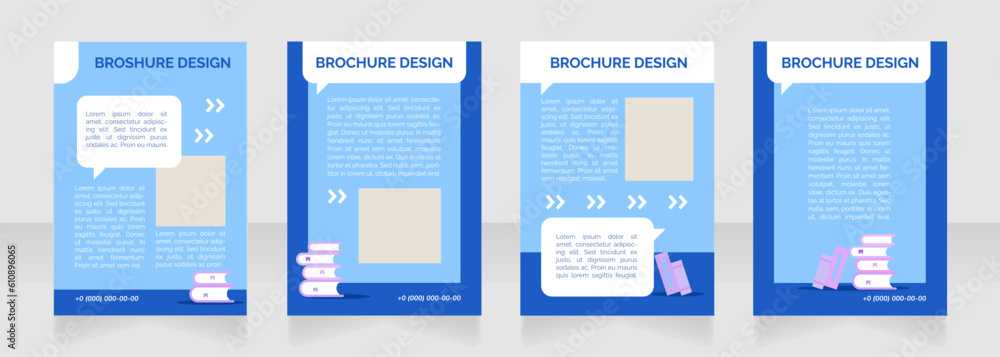 Tuition classes presentation blank brochure layout design. Home tutor ...