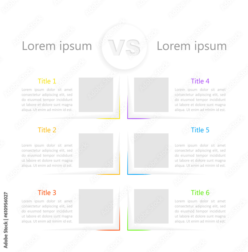 Versus infographic chart design template. Abstract infochart with ...