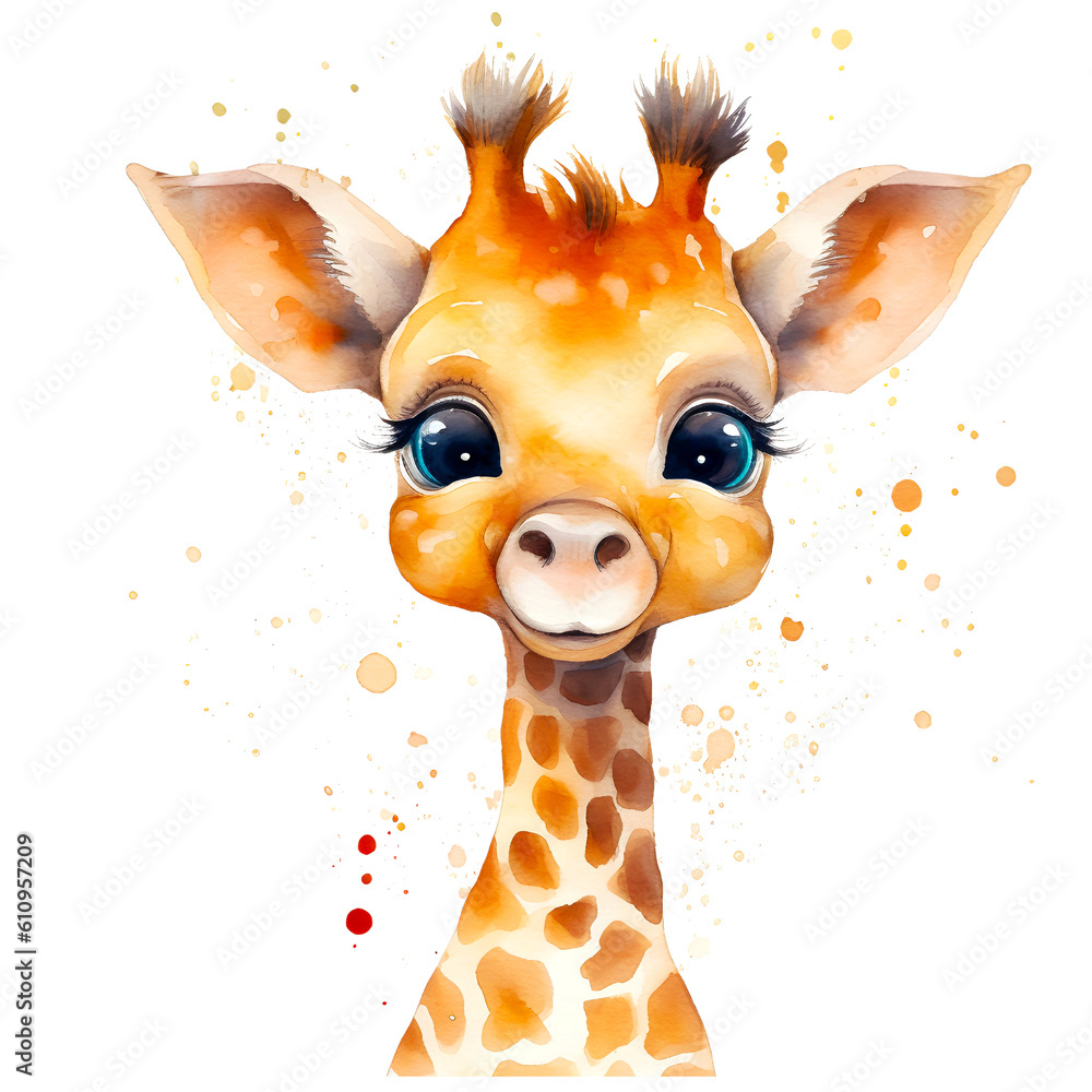 Cute baby tiger watercolor clipart, isolated, transparent background, created with Generative AI ...