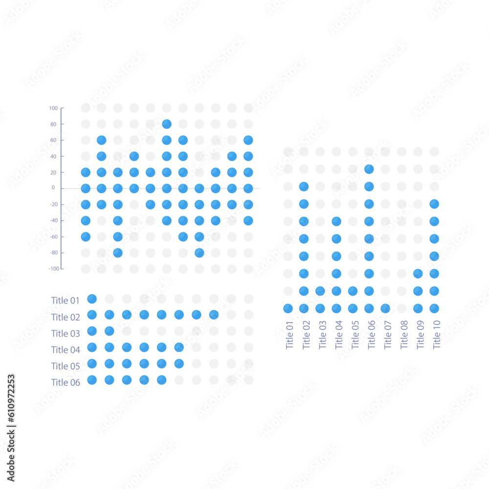 Vector de Stock Dot plot infographic chart design template set ...