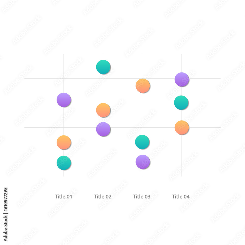 Стоковий вектор Scatter plot infographic chart design template. Trend ...