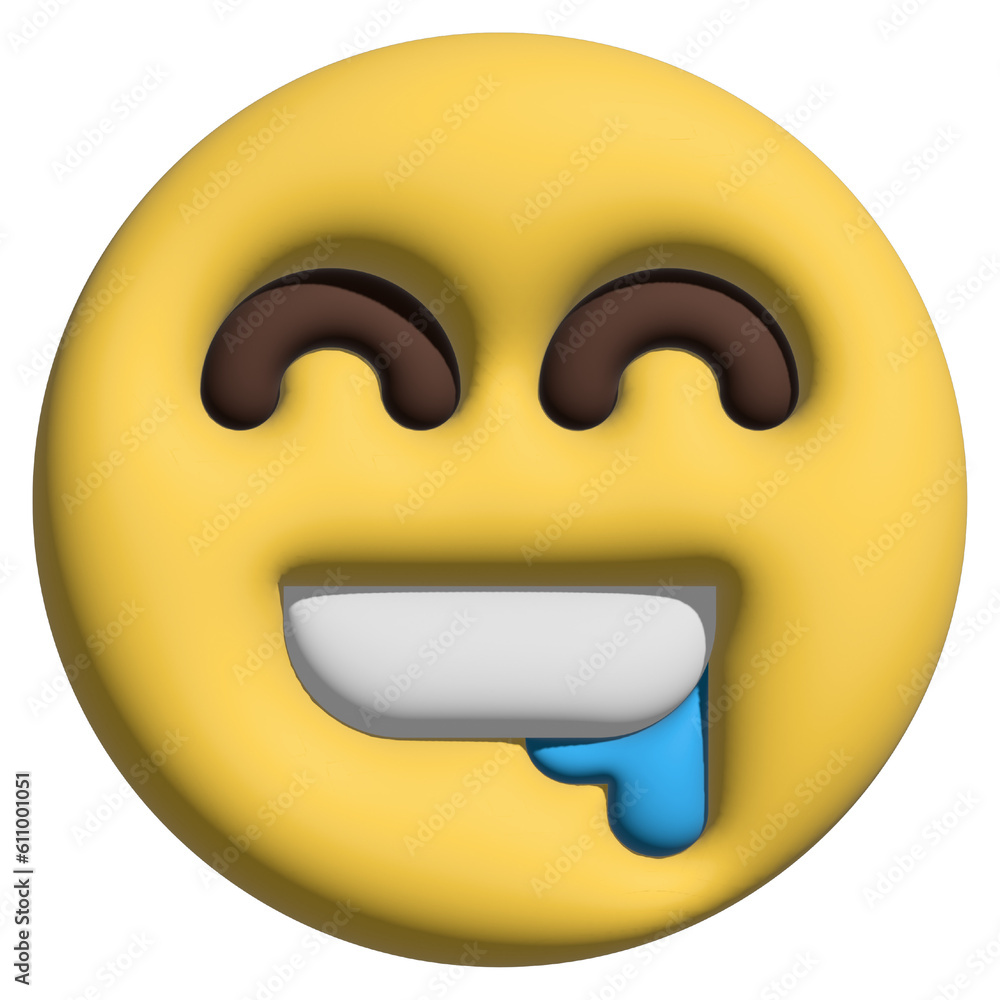vector emoticon drool file png Stock Illustration | Adobe Stock
