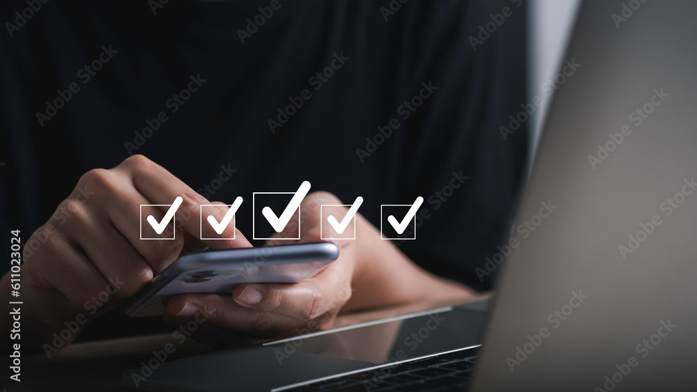 Foto Performance checklist template for employees or check box ...