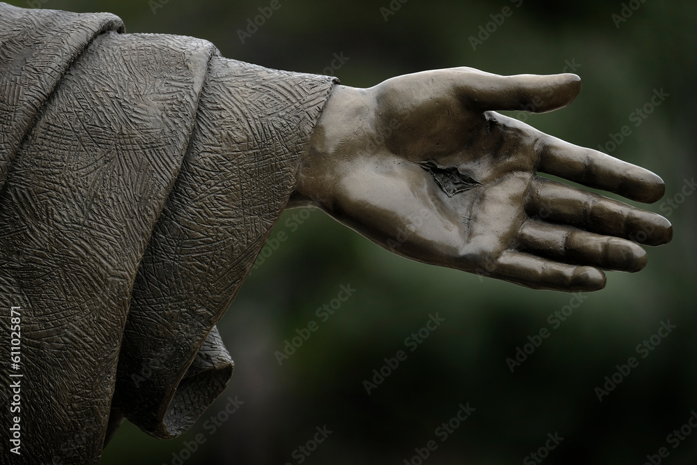 Statue of Jesus Christ the Savior Nail Marks from Crucifixion Atonement ...