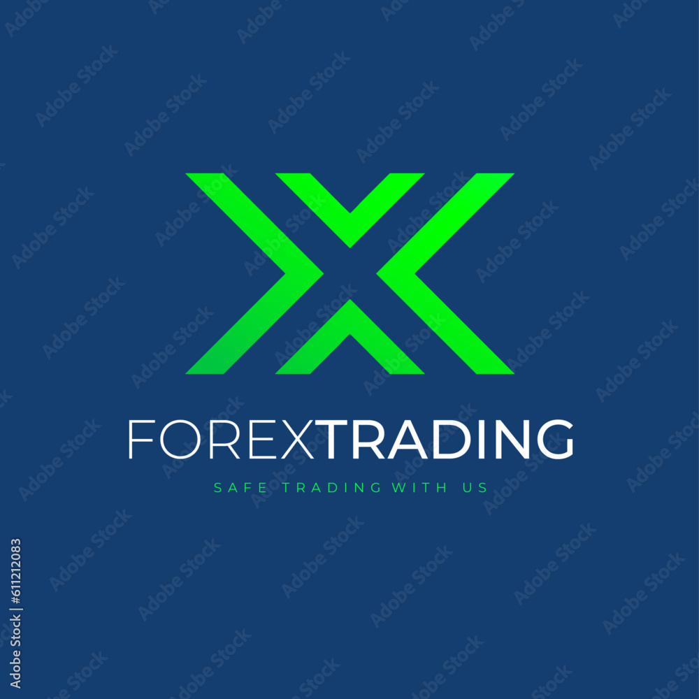 Forex Trading Icon Logo Design with Complete Editable Layers text to ...