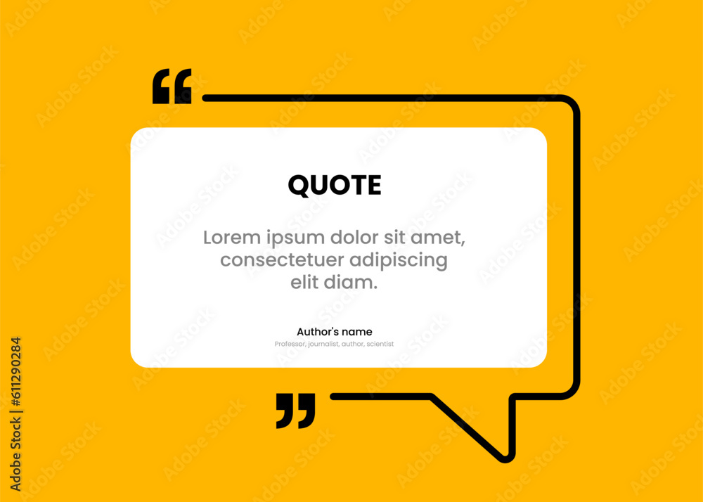 3D bubble testimonial banner, quote, infographic. Social media post ...