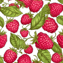 Seamless Raspberry Fruit Pattern Free Stock Photo - Public Domain Pictures