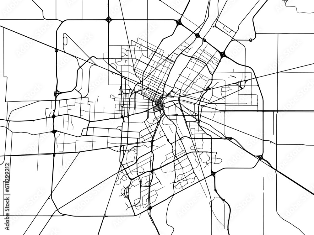 Vector road map of the city of Winnipeg Manitoba in Canada on a white ...