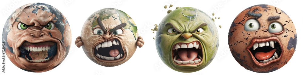 planet earth, earth angry, angry mascot, climate change, earth with ...