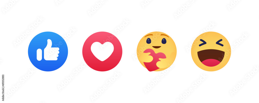 Emogi. Fiat, color, facebook emoji. Vector icons 素材庫向量圖 | Adobe Stock
