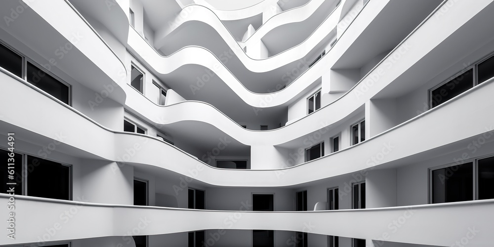 Abstract modern architecture mesmerizes with its fusion of form and ...