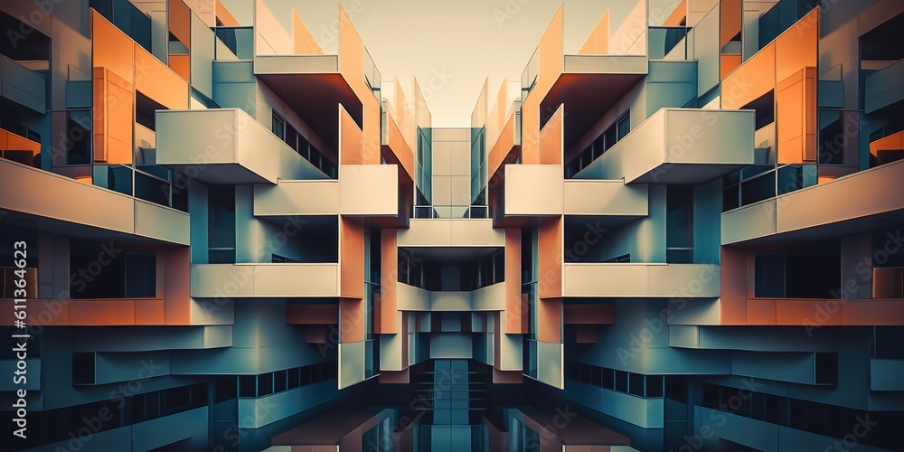 Abstract modern architecture mesmerizes with its fusion of form and ...