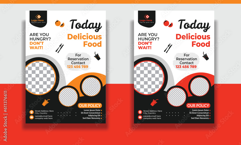 Fast Food Flyer Design Template cooking, restaurant menu, food ordering ...
