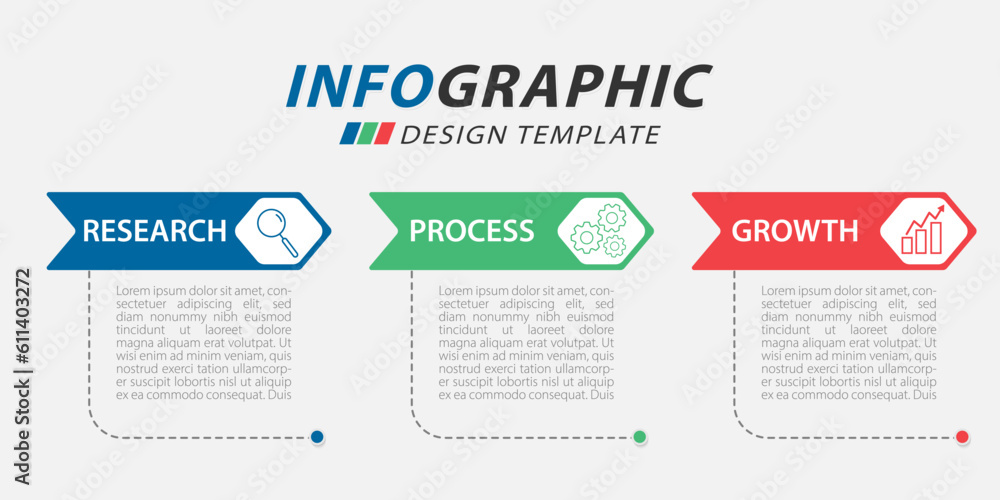 Timeline Creator infographic template. 3 Step timeline journey, calendar Flat simple ...