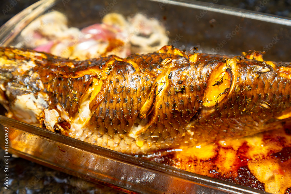 Foto de Stock Traditional mullet fish ( Mugil cephalus, Chelon labrosus ...