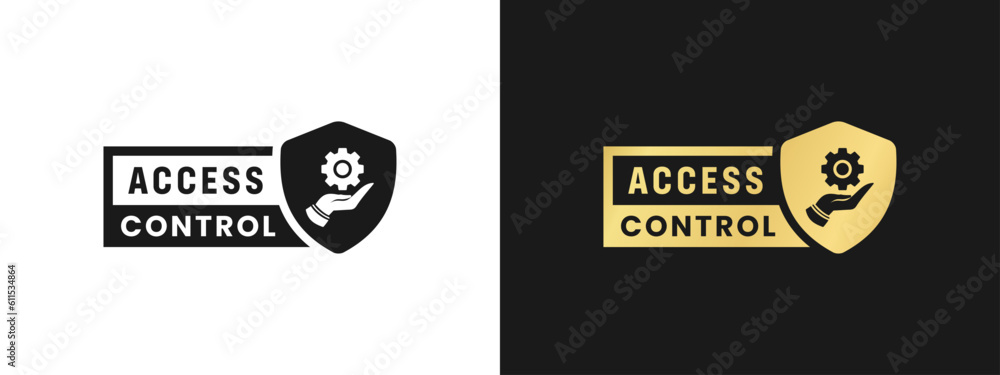 Vetor Access control label or Access control sign vector isolated in ...