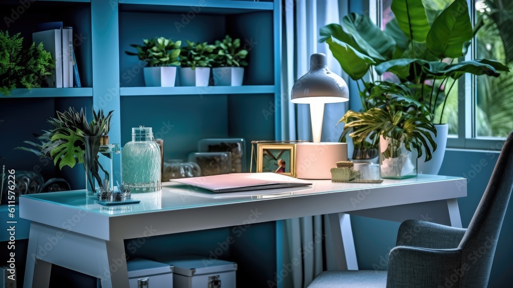 Inspiring office interior design Modern style Home office featuring ...