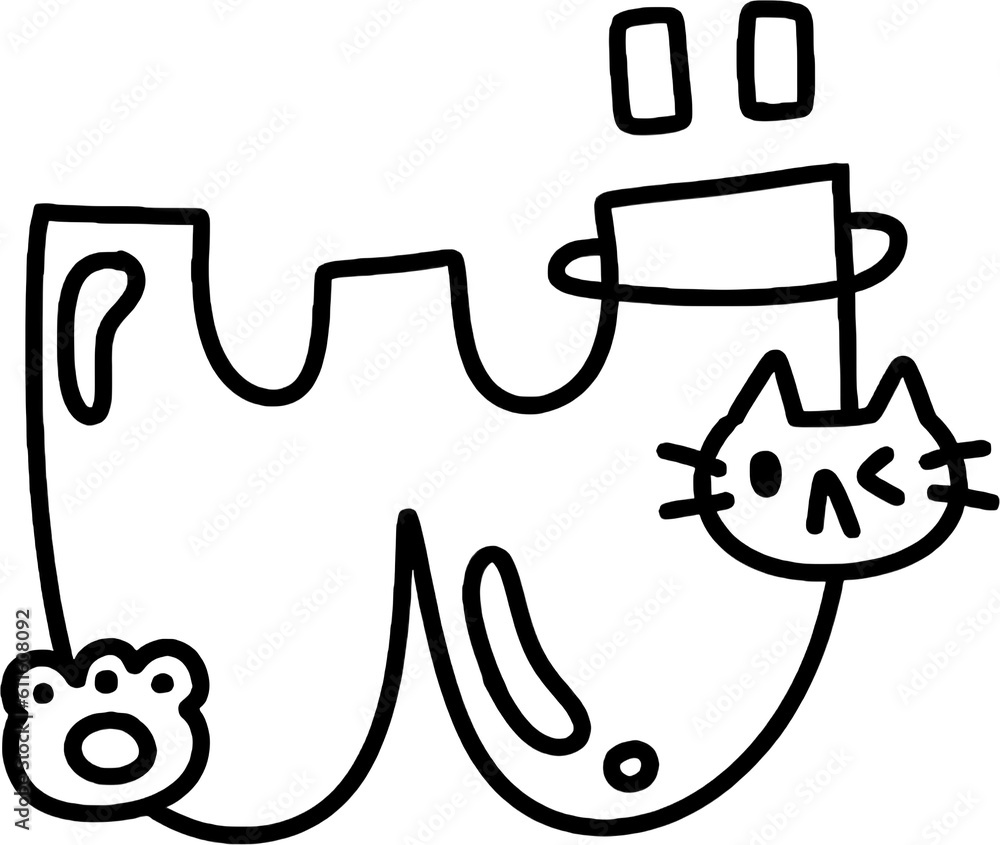 coloring alphabet for kids outline letters Stock Illustration | Adobe Stock