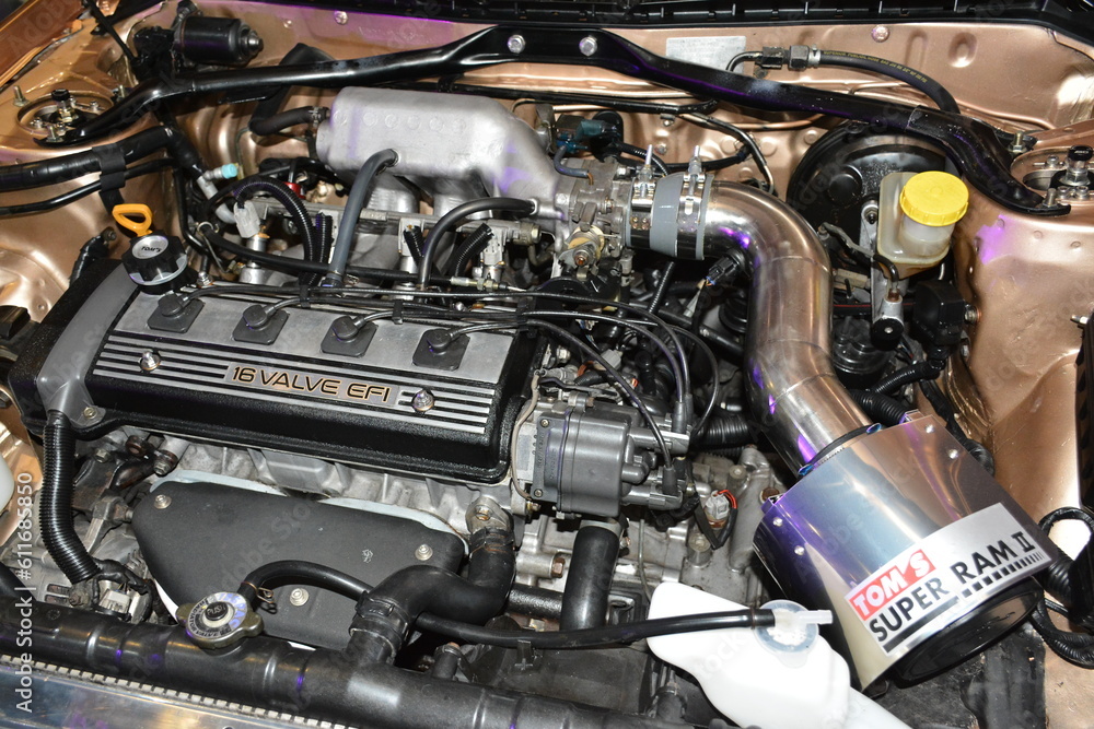 Toyota corolla engine at JDM Underground car show in Pasay, Philippines ...