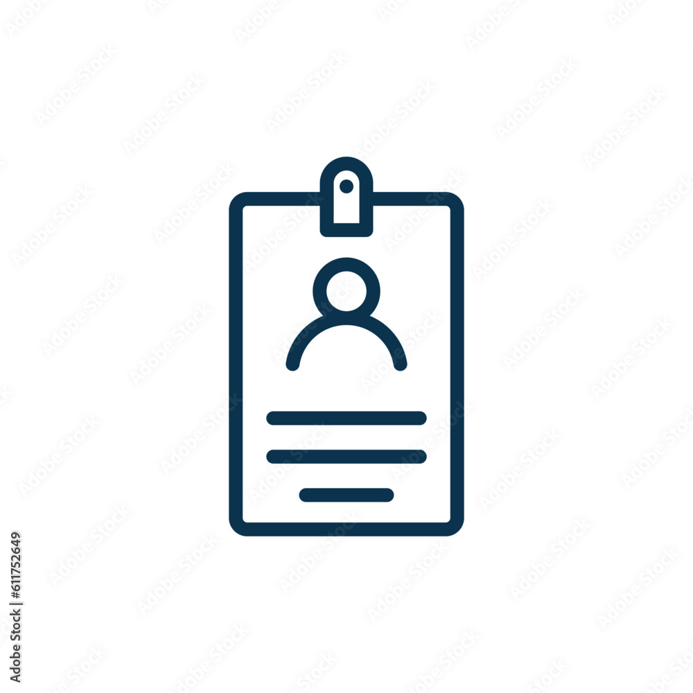 Name Tag Icon Vector Template Stock Vector | Adobe Stock
