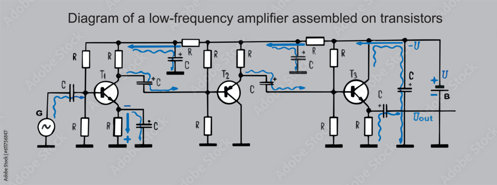 Vector background with electrical scheme. Schematic diagram of ...