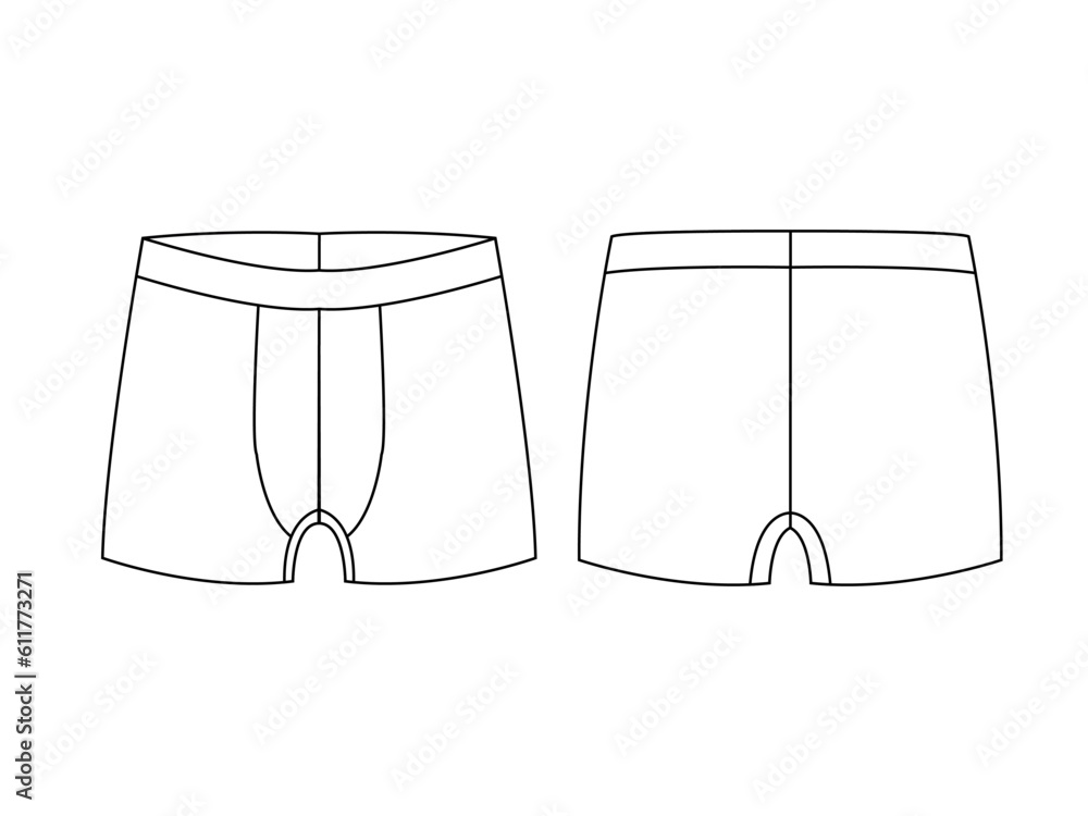 Male underwear Technical Fashion. Boxer briefs. Flat trunks Underpants ...