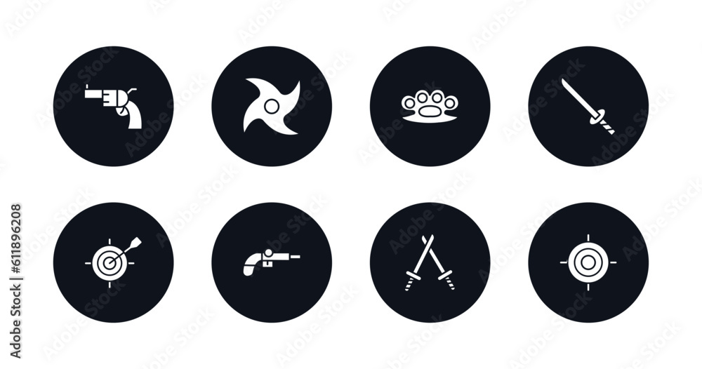 symbol for mobile filled icons set. filled icons such as revolvers ...