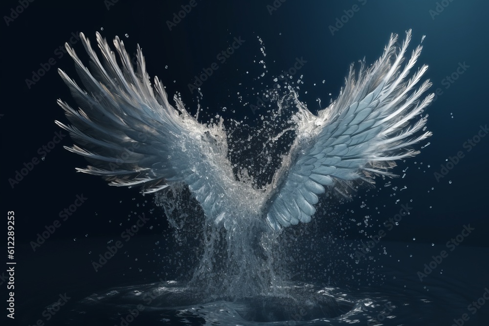 Beautiful Angel wings flying creature bird wings, feather wings Created ...