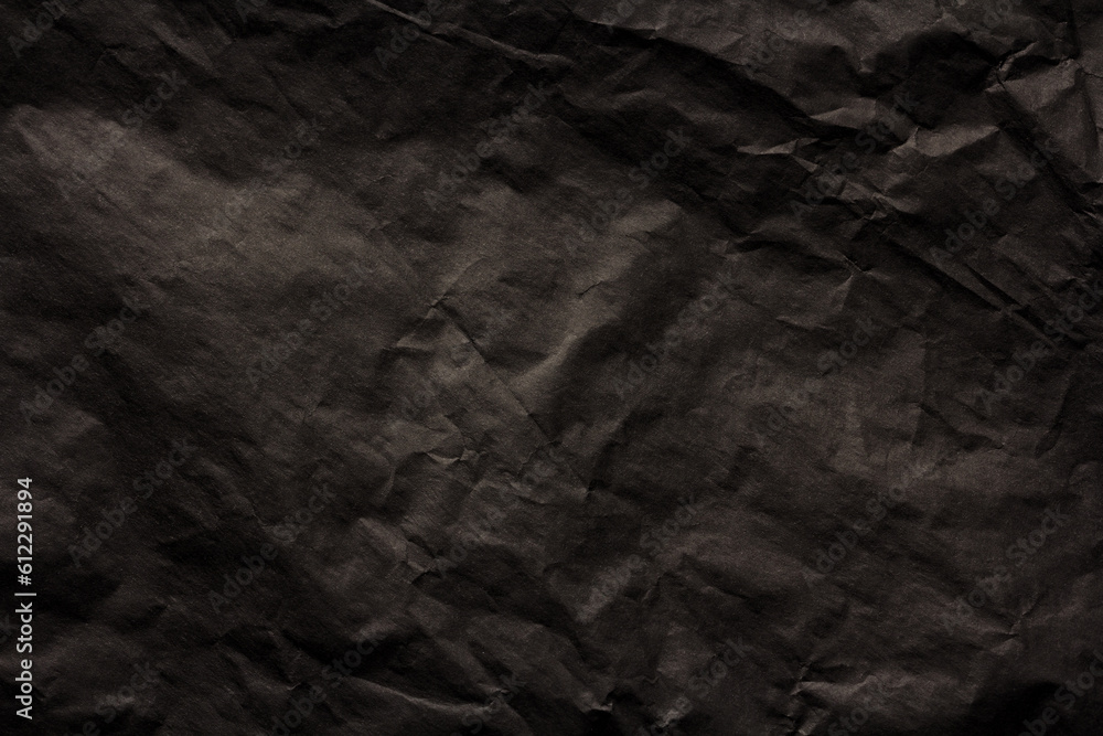 Black crumpled paper texture background.. Stock Photo | Adobe Stock