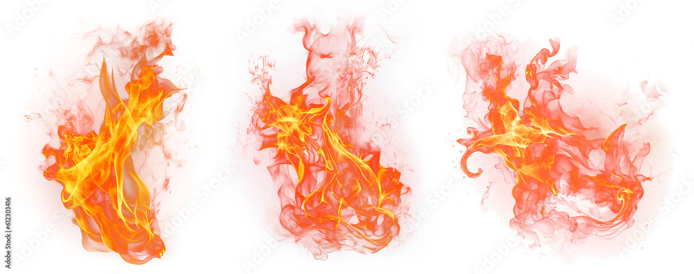 Fire collection. Realistic Fire Flames transparent without background ...