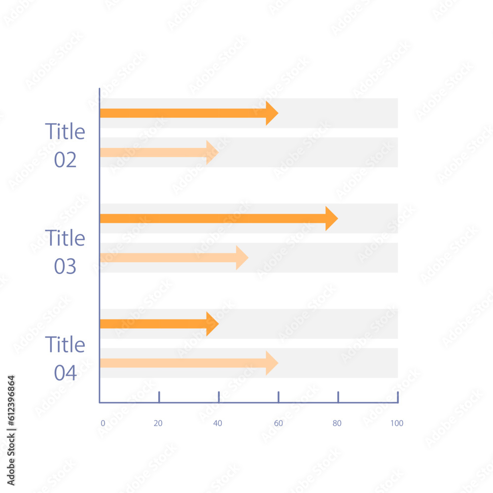 Clustered column arrows infographic chart design template. Business development. Editable ...