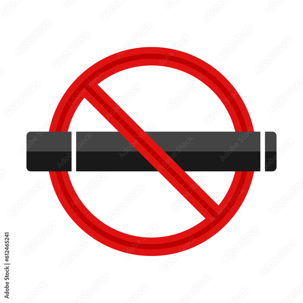 No Smoking Sign In Red Black Color And Circle Shape For Information ...
