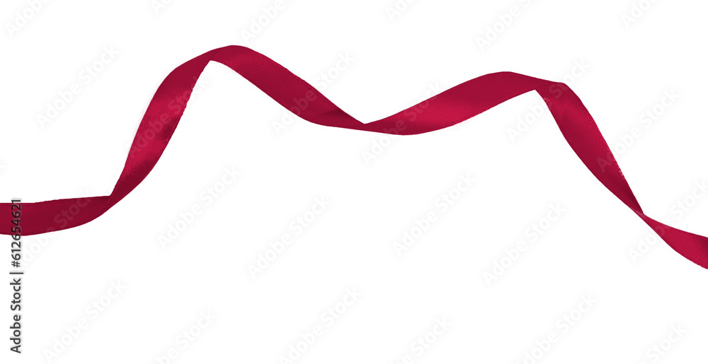 red color ribbon isolated on transparent background, PNG elements Stock ...