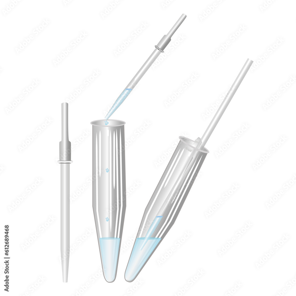 2D-illustration of capillary pipettes, designed to separate the ...